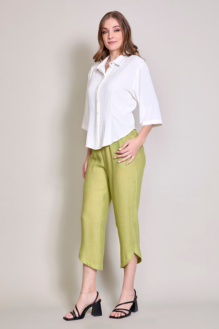 Blusa básica color blanco manga 3/4 con botones – Karen Kein